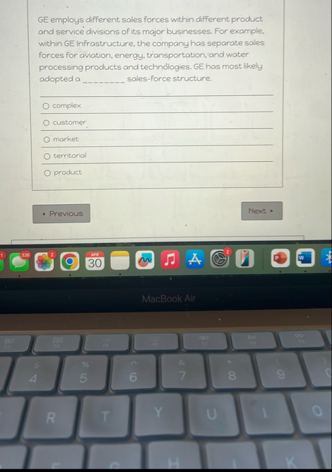 Solved GE employs different sales forces within different | Chegg.com