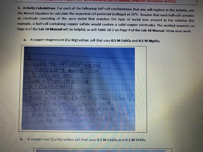 2 Activity 1 A While Performing Activity 1