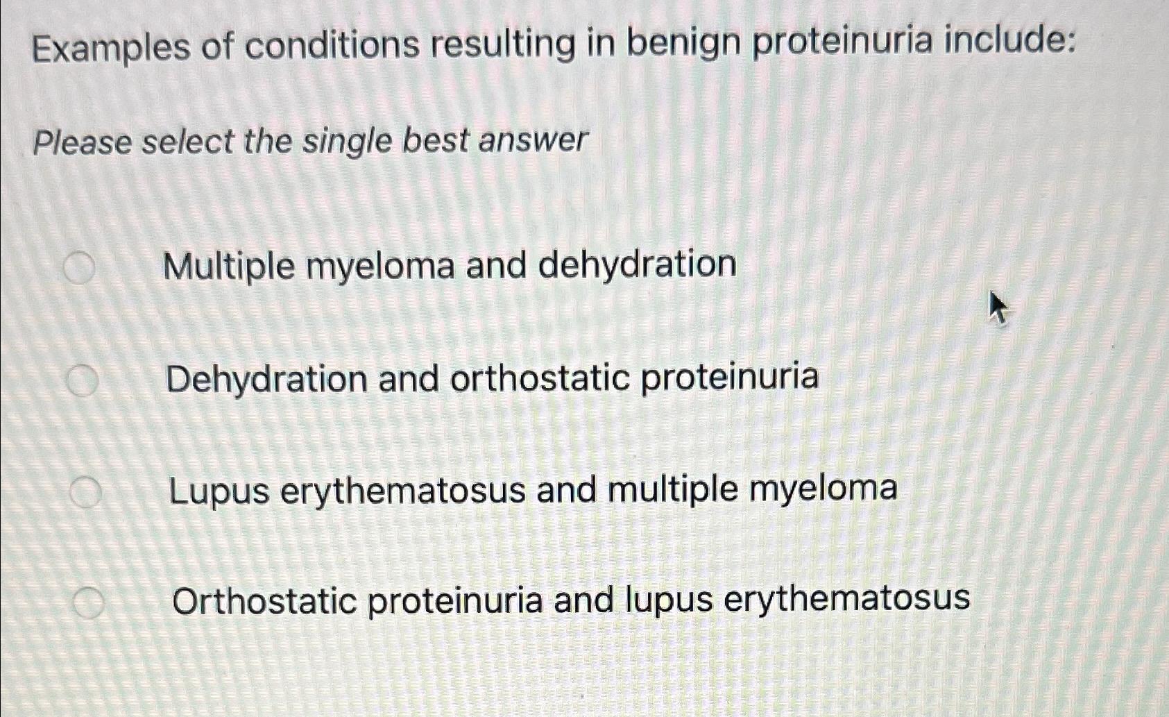 Solved Examples of conditions resulting in benign | Chegg.com