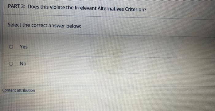 Solved PART 1: Use the Borda Count Method to select the | Chegg.com