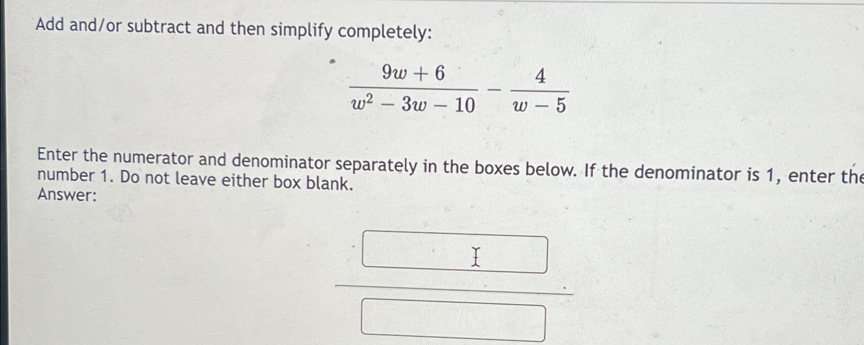Solved Add and/or subtract and then simplify | Chegg.com