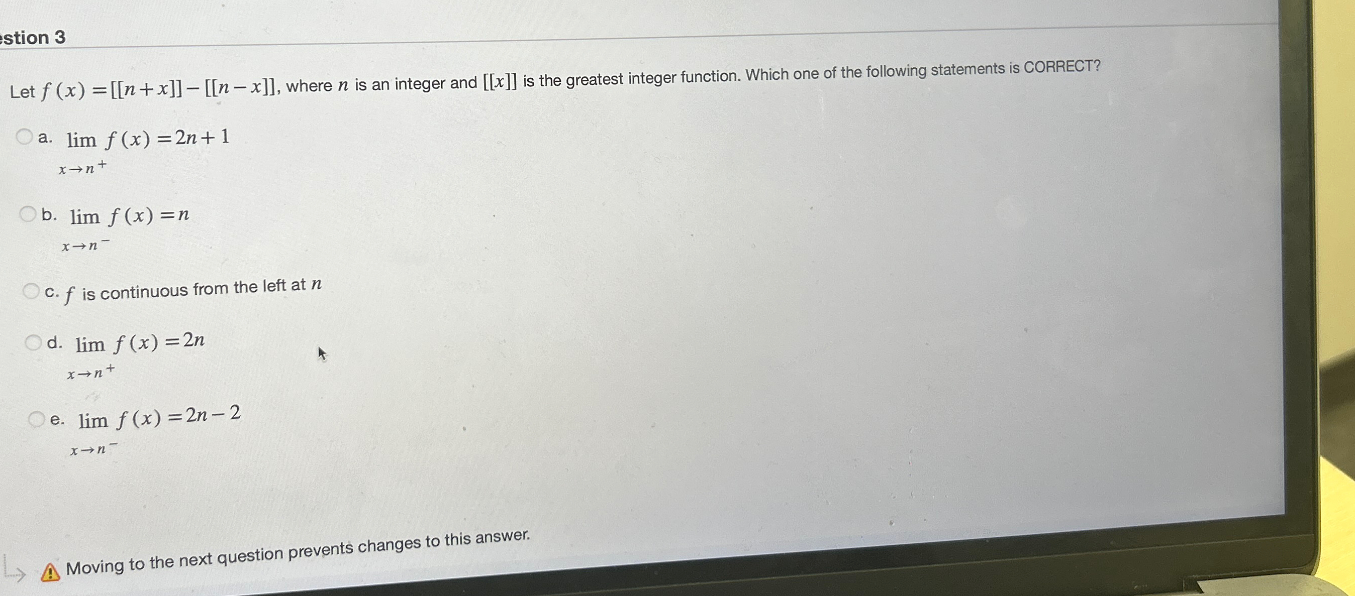 Solved stion 3\\nLet f(x)=[[n+x]]-[[n-x]], where n is an | Chegg.com