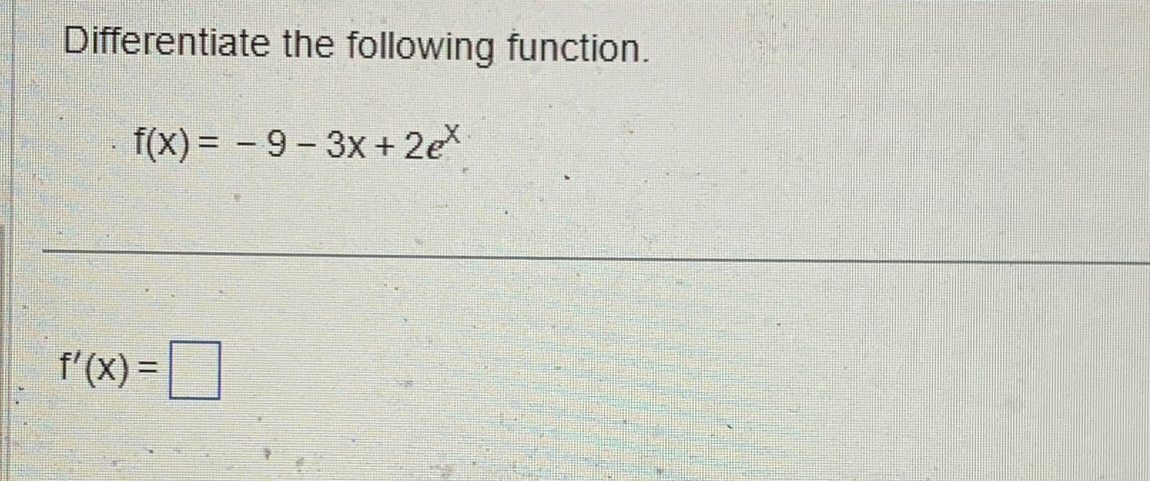 Solved Differentiate the following | Chegg.com