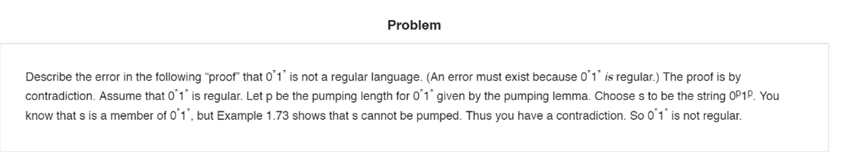 Solved ProblemDescribe the error in the following "proof" | Chegg.com