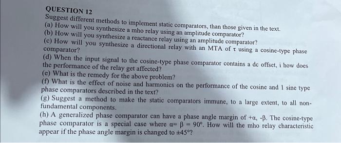 Solved QUESTION 12 Suggest different methods to implement | Chegg.com
