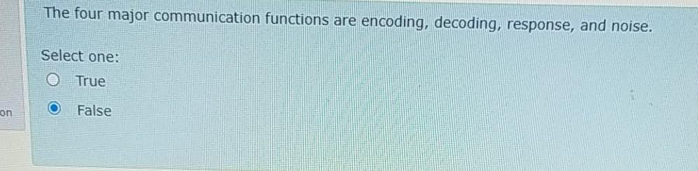 Solved The four major communication functions are encoding, | Chegg.com