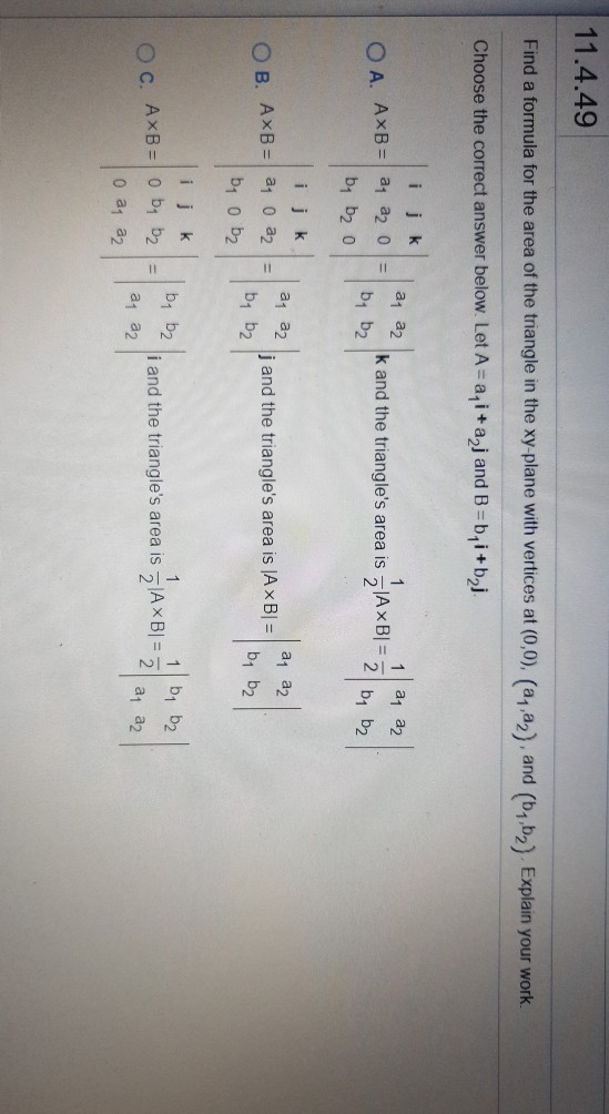 Solved 11.4.29 Question Given nonzero vectors u, v, and w, | Chegg.com