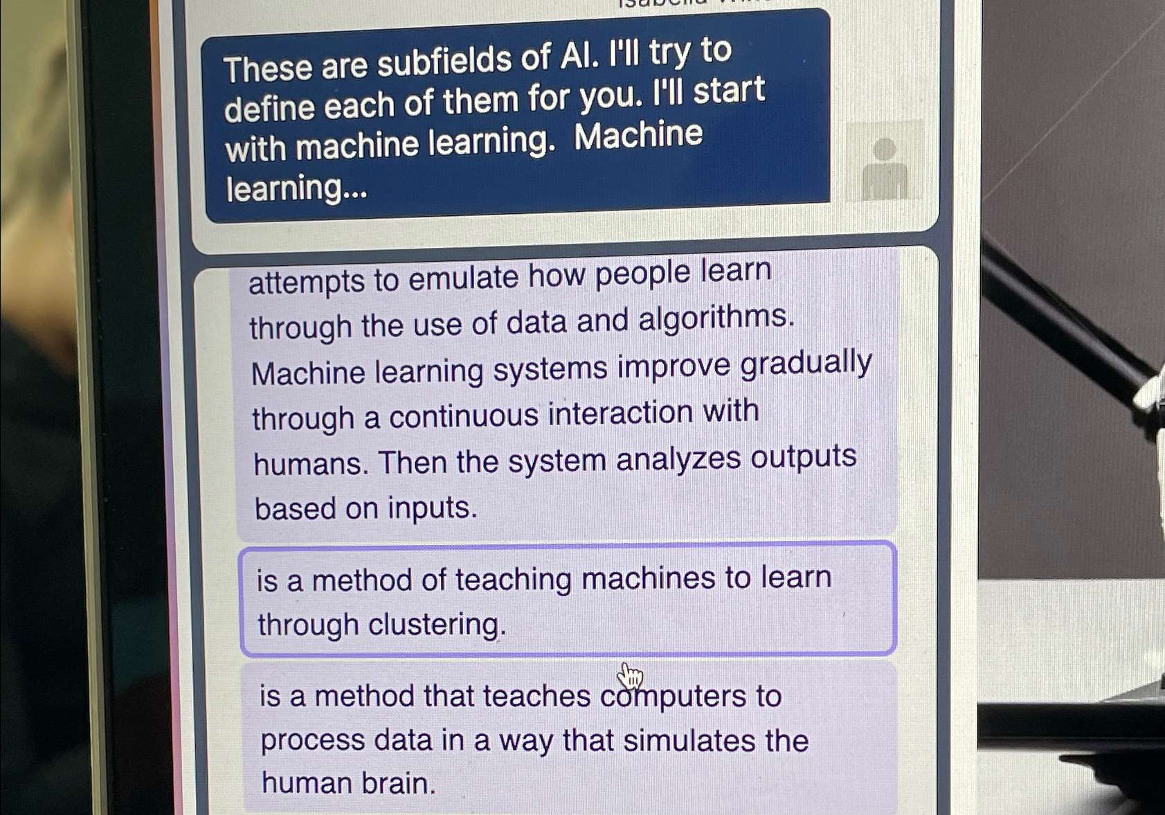Solved These are subfields of Al. ﻿I'll try to define each | Chegg.com