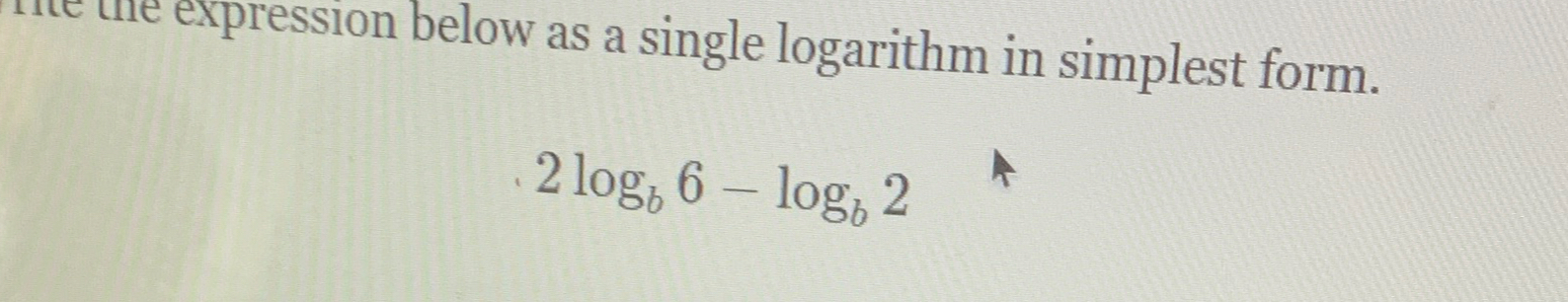 Solved n ﻿below as a single logarithm in simplest | Chegg.com