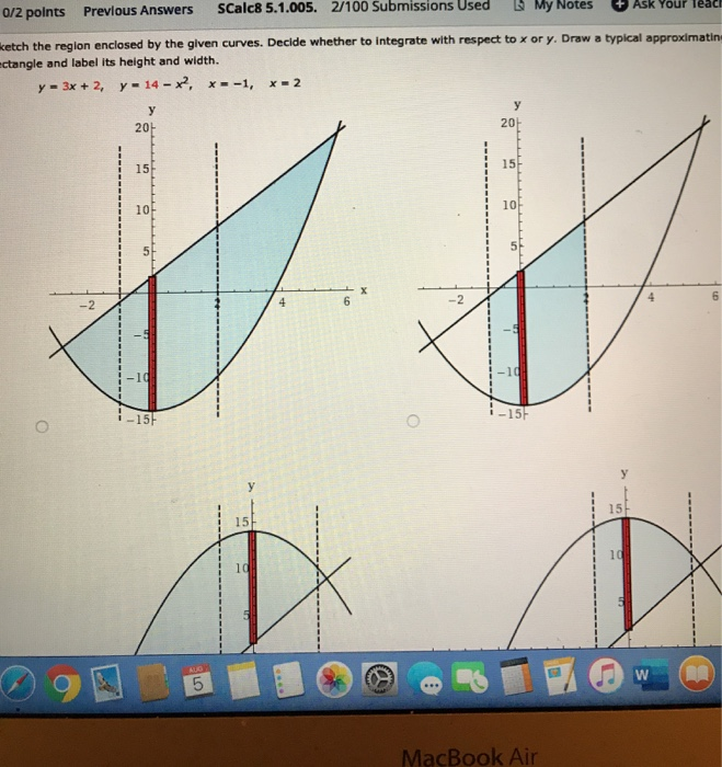 Solved 0/2 points Previous Answers Scalc8 5.1.005. 2/100 | Chegg.com