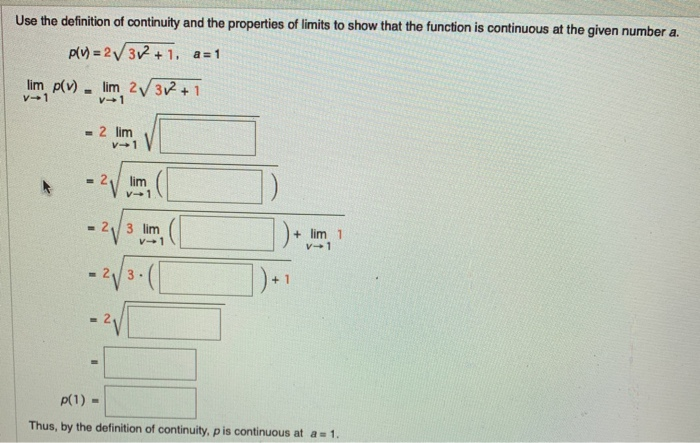 Solved Use the definition of continuity and the properties | Chegg.com