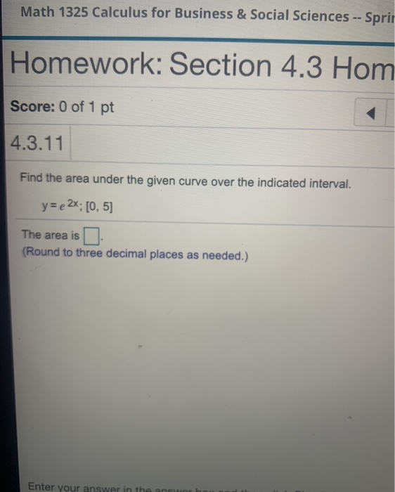 Solved Math 1325 Calculus for Business & Social Sciences -- | Chegg.com