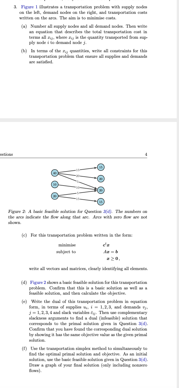 Solved Figure 1 ﻿illustrates a transportation problem with | Chegg.com