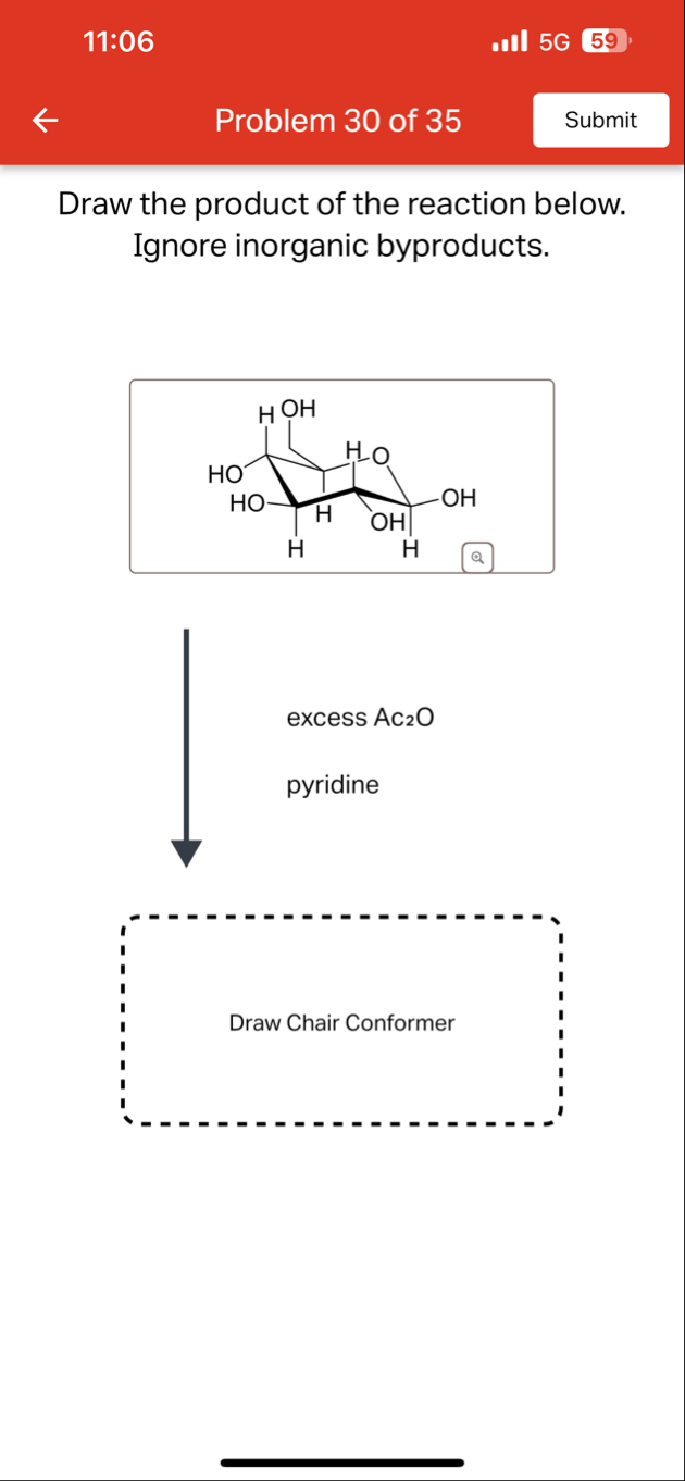 Solved 11:06.ill 5G59Problem 30 ﻿of 35Draw the product of | Chegg.com