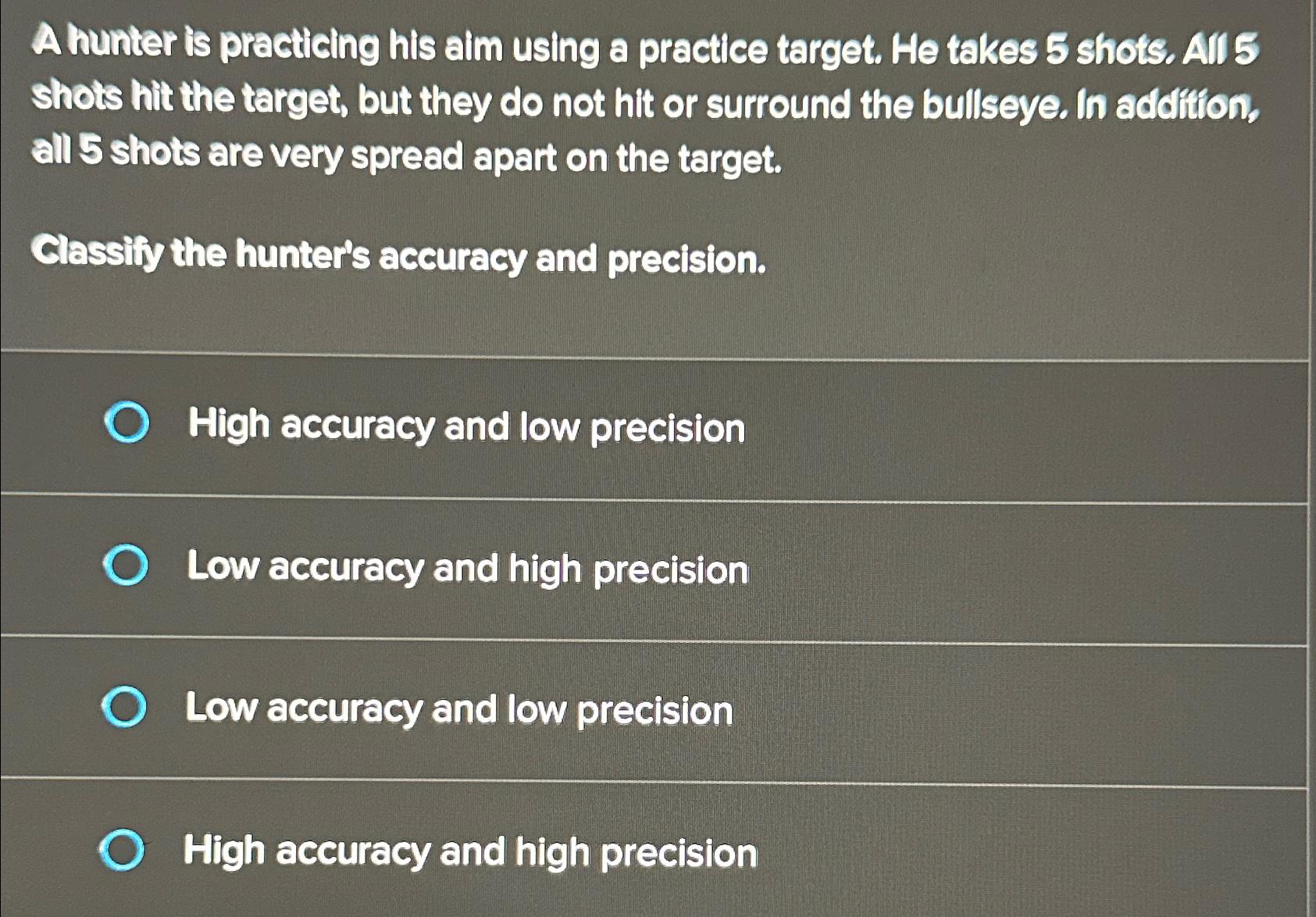 Solved A hunter is practicing his aim using a practice | Chegg.com