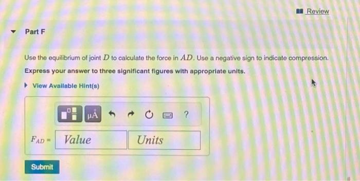 Solved To use the method of joints to solve for the forces | Chegg.com