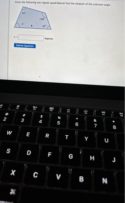 Solved Given the following non-regular quadrilateral find | Chegg.com