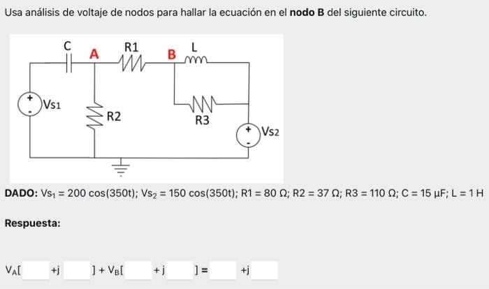 Solved Use Node Voltage Analysis To Find The Equation At 2085
