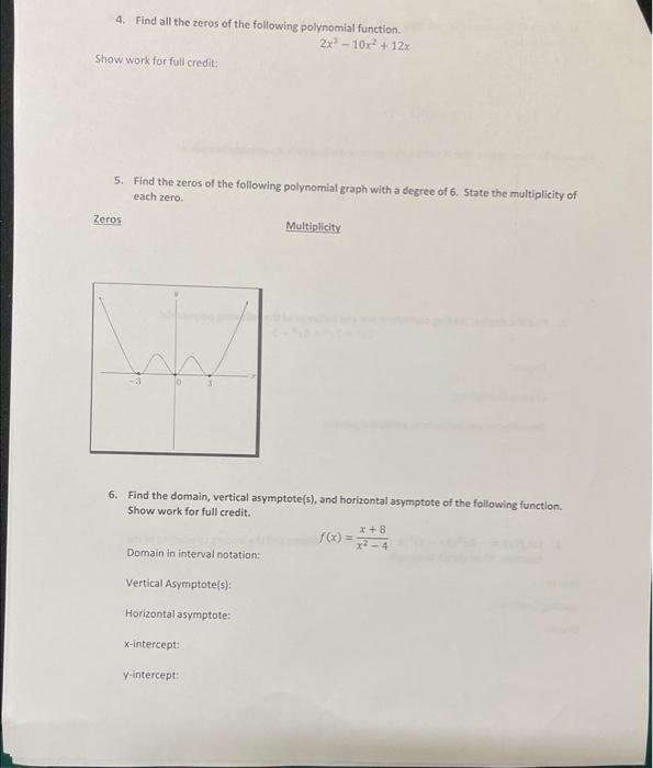 1. Select all functions that are polynomial | Chegg.com