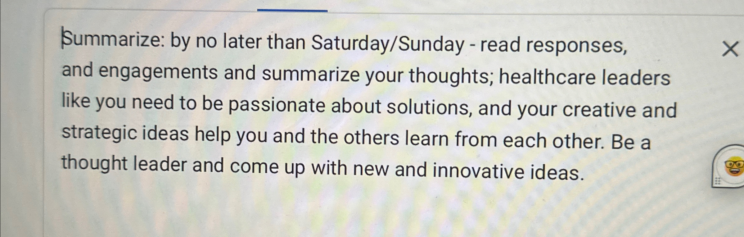 Solved Summarize: by no later than Saturday/Sunday - ﻿read | Chegg.com