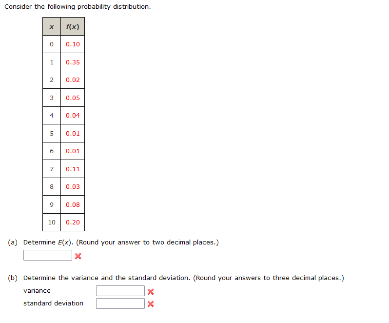Solved Consider the following probability distribution.(a) | Chegg.com