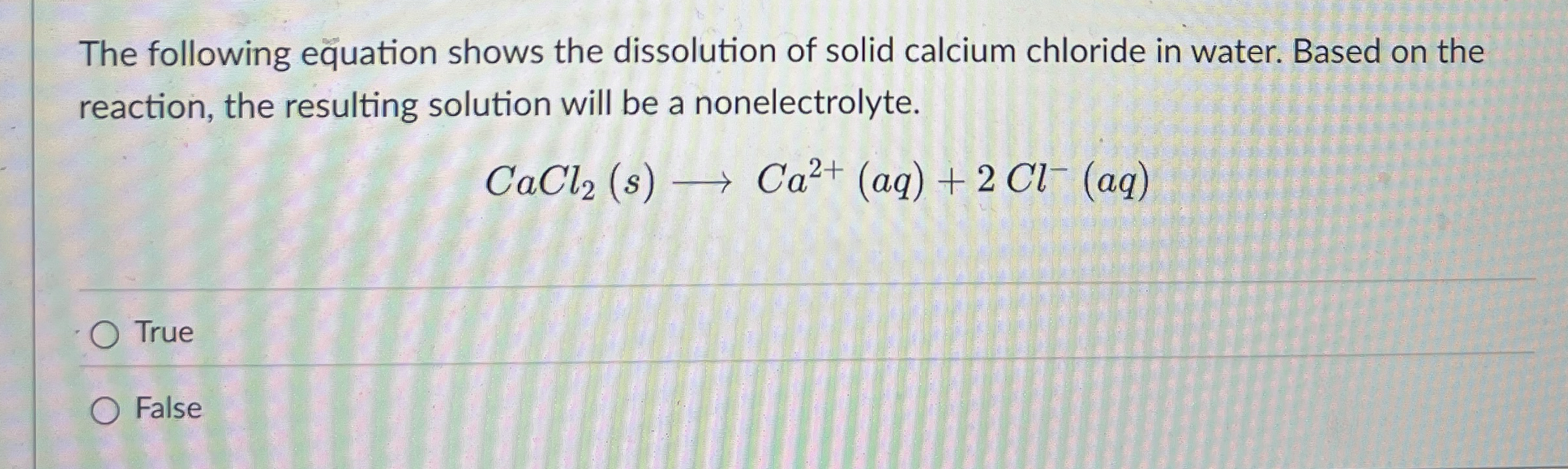 Solved The following equation shows the dissolution of solid | Chegg.com