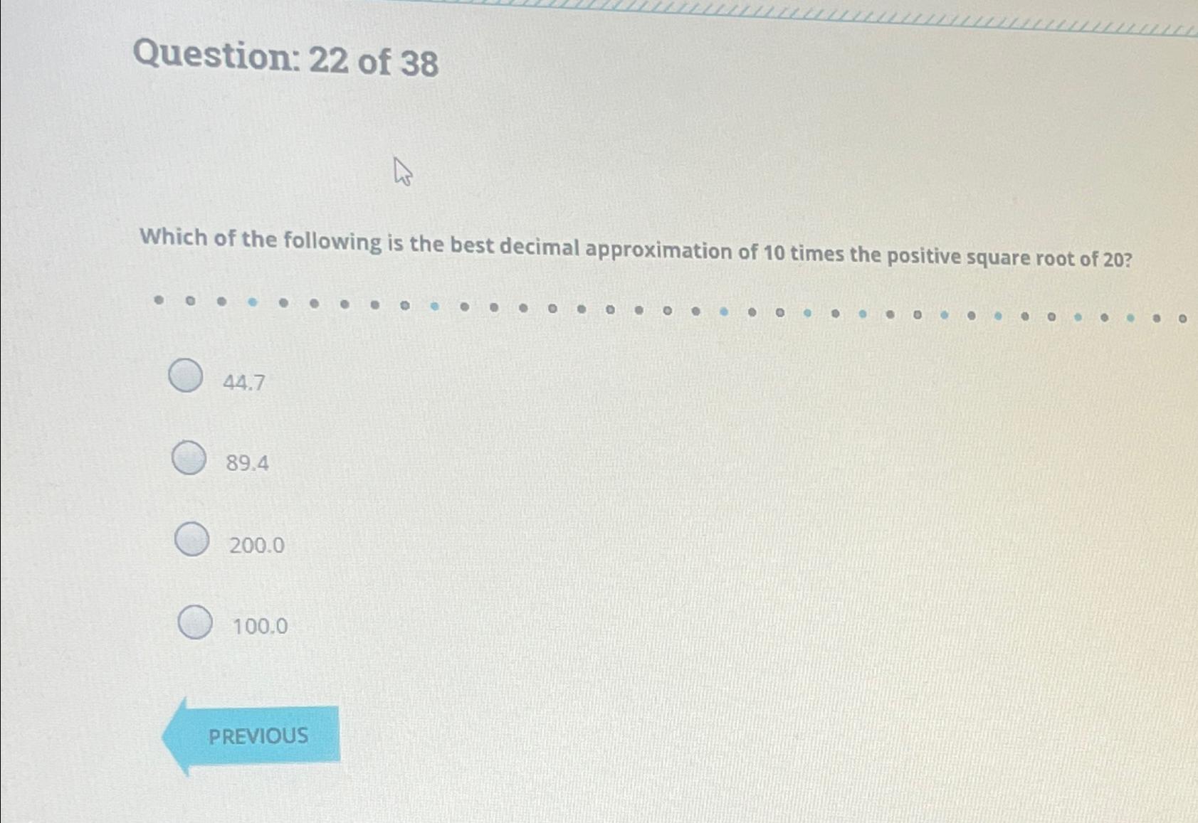 Solved Question: 22 ﻿of 38Which of the following is the best | Chegg.com