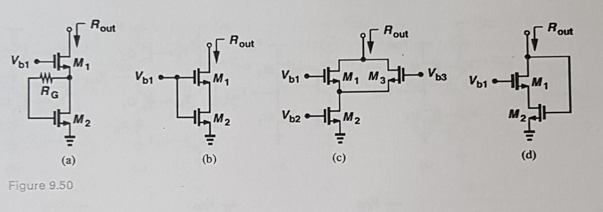 Solved 9.14. Compute the output resistance of the cir- cuits | Chegg.com