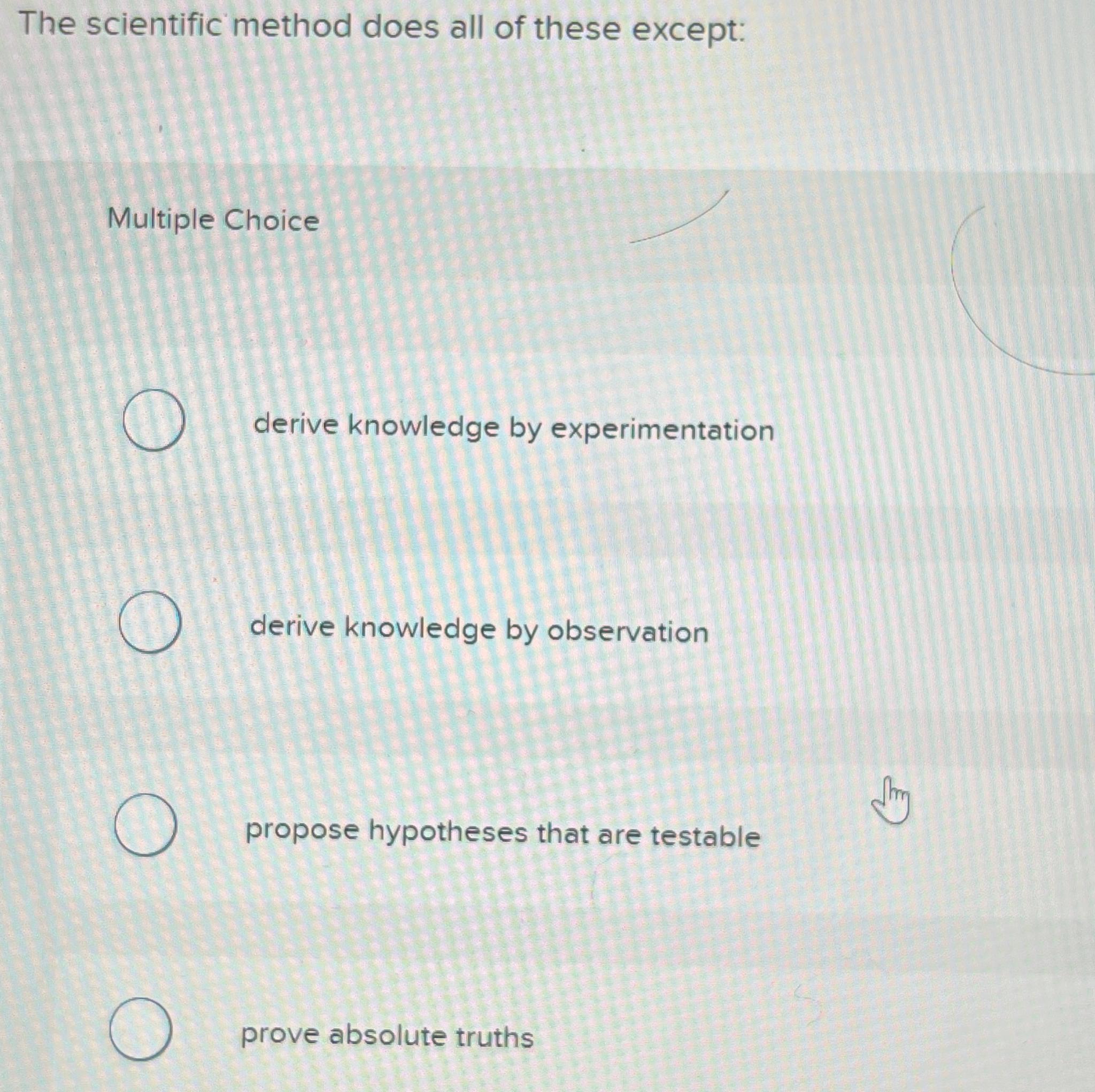 Solved The scientific method does all of these | Chegg.com