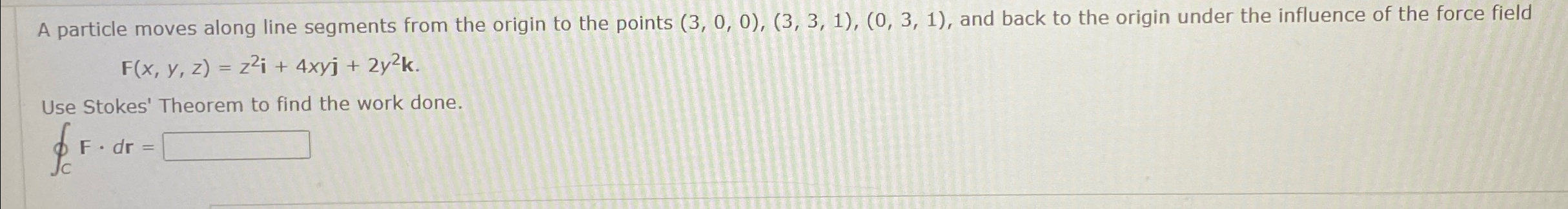 Solved A particle moves along line segments from the origin | Chegg.com