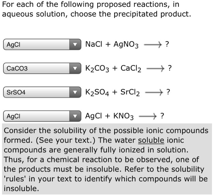 Solved For each of the following proposed reactions, in | Chegg.com