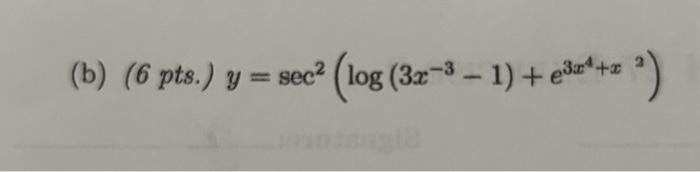 Solved y=Λrctan(3x−5)2ln(cot(πx2))y=sec2(log(3x−3−1)+e3x4+x2 | Chegg.com