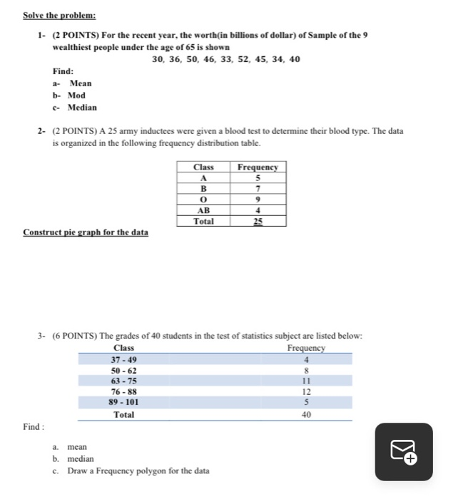 Solved Multiple Choice: (10 POINTS) Identify the letter of | Chegg.com