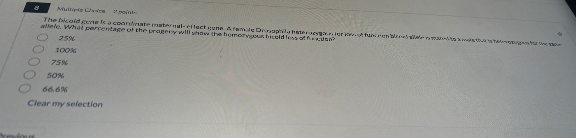 Solved 8Multiple Choice2 ﻿points allele. What percentage of | Chegg.com