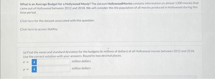 What Is an Average Budget for a Hollywood Movie? The | Chegg.com
