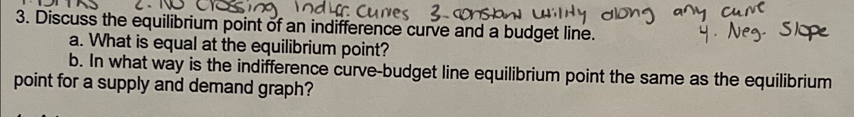 Solved Discuss the equilibrium point of an indifference | Chegg.com