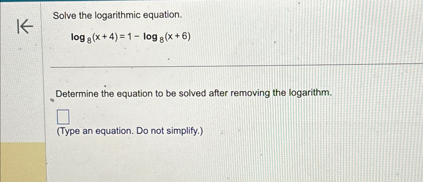 Solve the logarithmic | Chegg.com