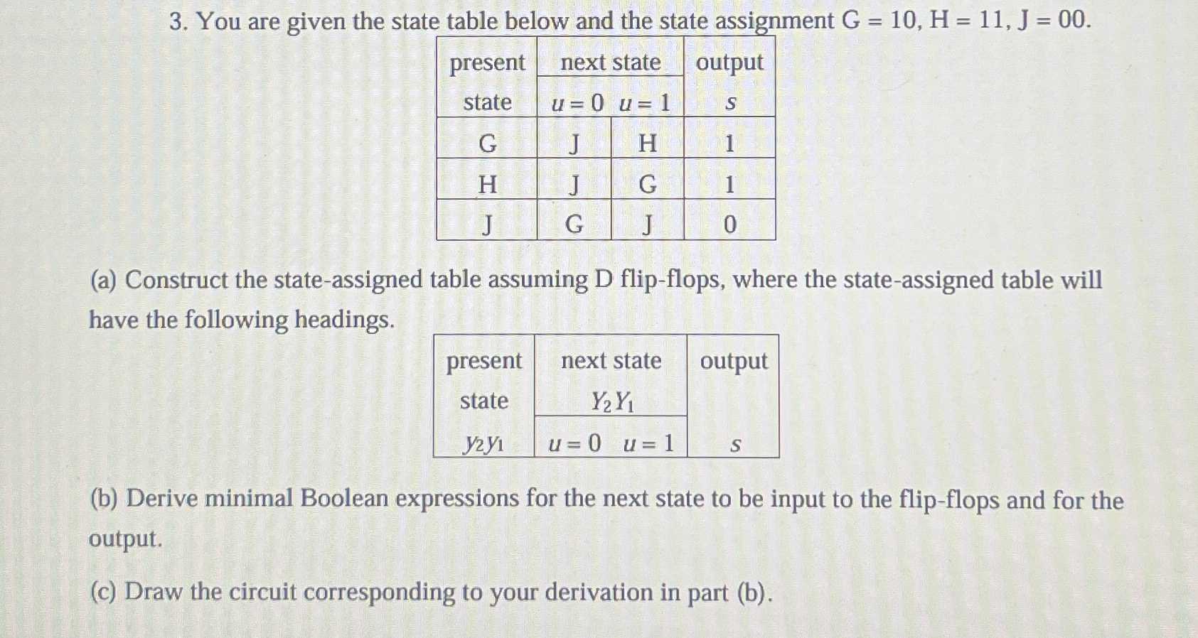 Solved You are given the state table below and the state | Chegg.com Solved You are given the state table below and the state | Chegg.com