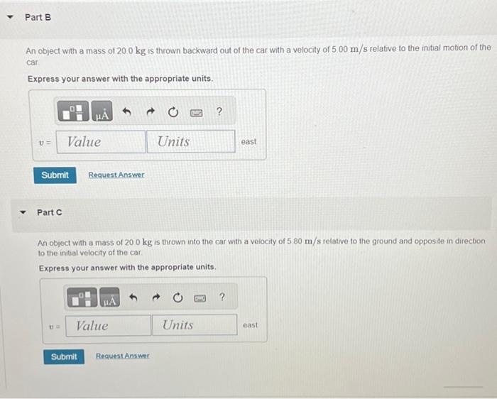 Solved An object with a mass of 20.0 kg is thrown sideways | Chegg.com