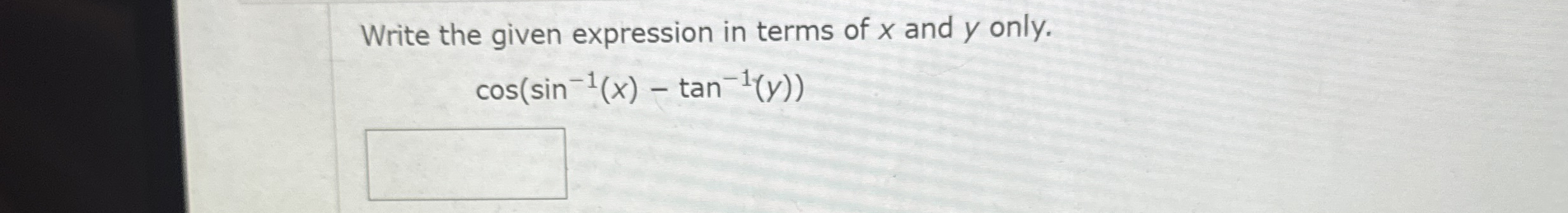Solved Write the trigonometric expression in terms of sine | Chegg.com