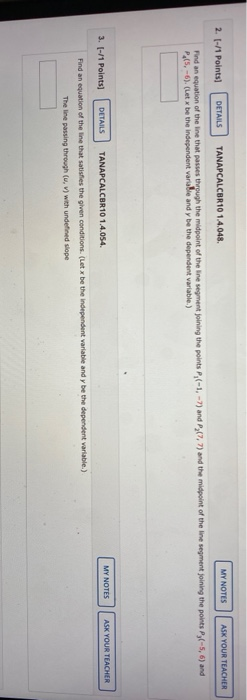 Solved DETAILS MY NOTES ASK YOUR TEACHER 2. (-/1 Points] | Chegg.com