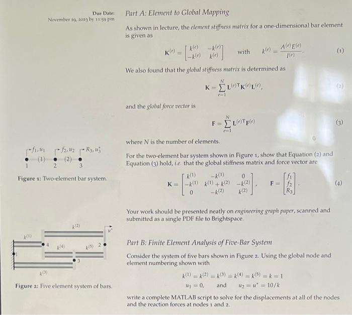Solved Due Date: Nonember 29,2023 by 1159 pin Part A: | Chegg.com