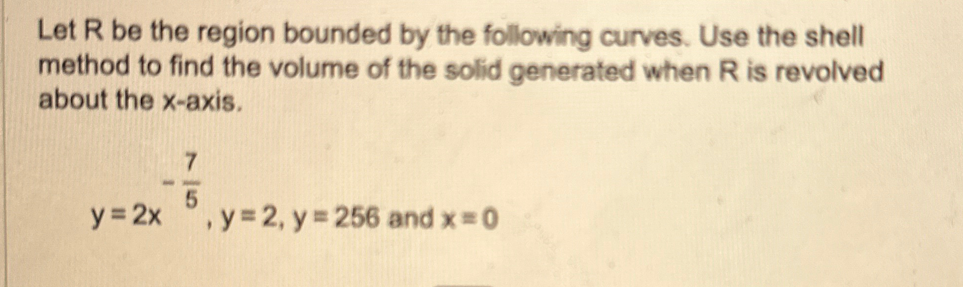 Solved Let R ﻿be the region bounded by the following curves. | Chegg.com