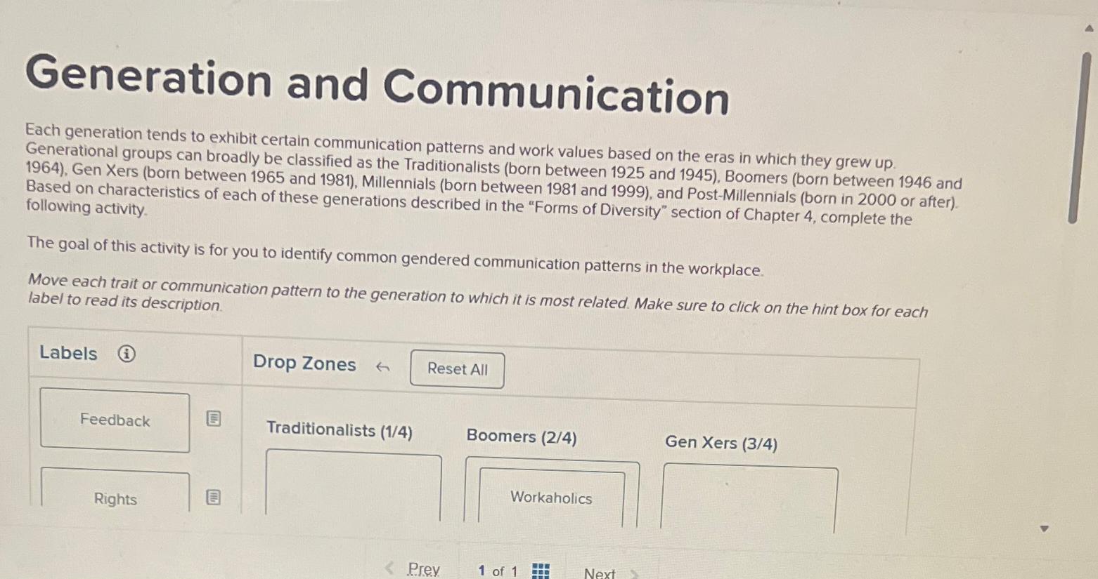 Solved Generation and CommunicationEach generation tends to | Chegg.com