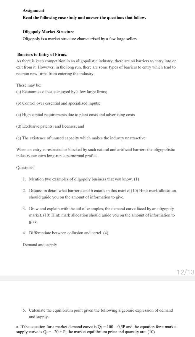 Solved Read the following case study and answer the | Chegg.com