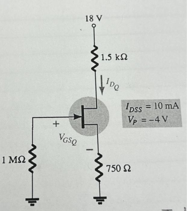 Solved Determine IDQ and VGSQ. Calculate VDS,VD,VG, and VS. | Chegg.com