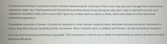 Solved Functional ownership: Functional owners oversee | Chegg.com
