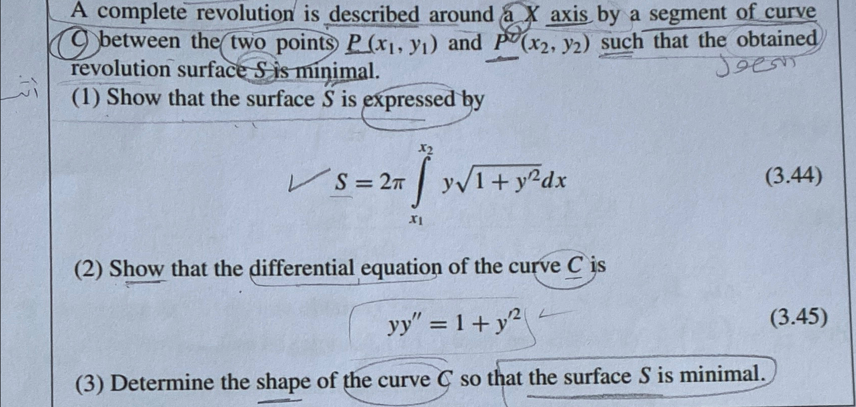 Solved A complete revolution is described around a x ﻿axis | Chegg.com