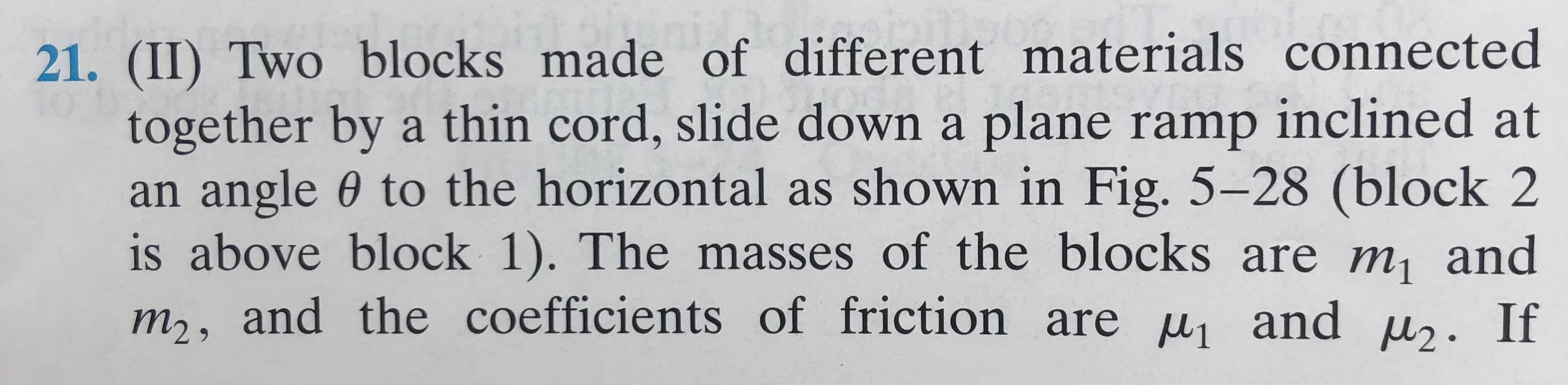 (II) ﻿Two blocks made of different materials | Chegg.com