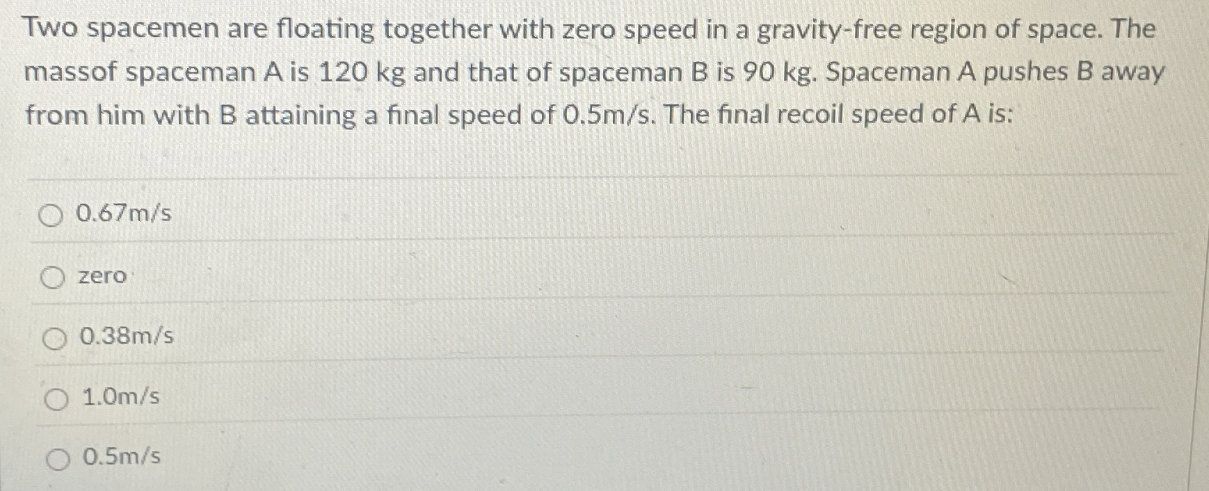 High Quality SOLUTION Two spacemen are floating together with zero ...